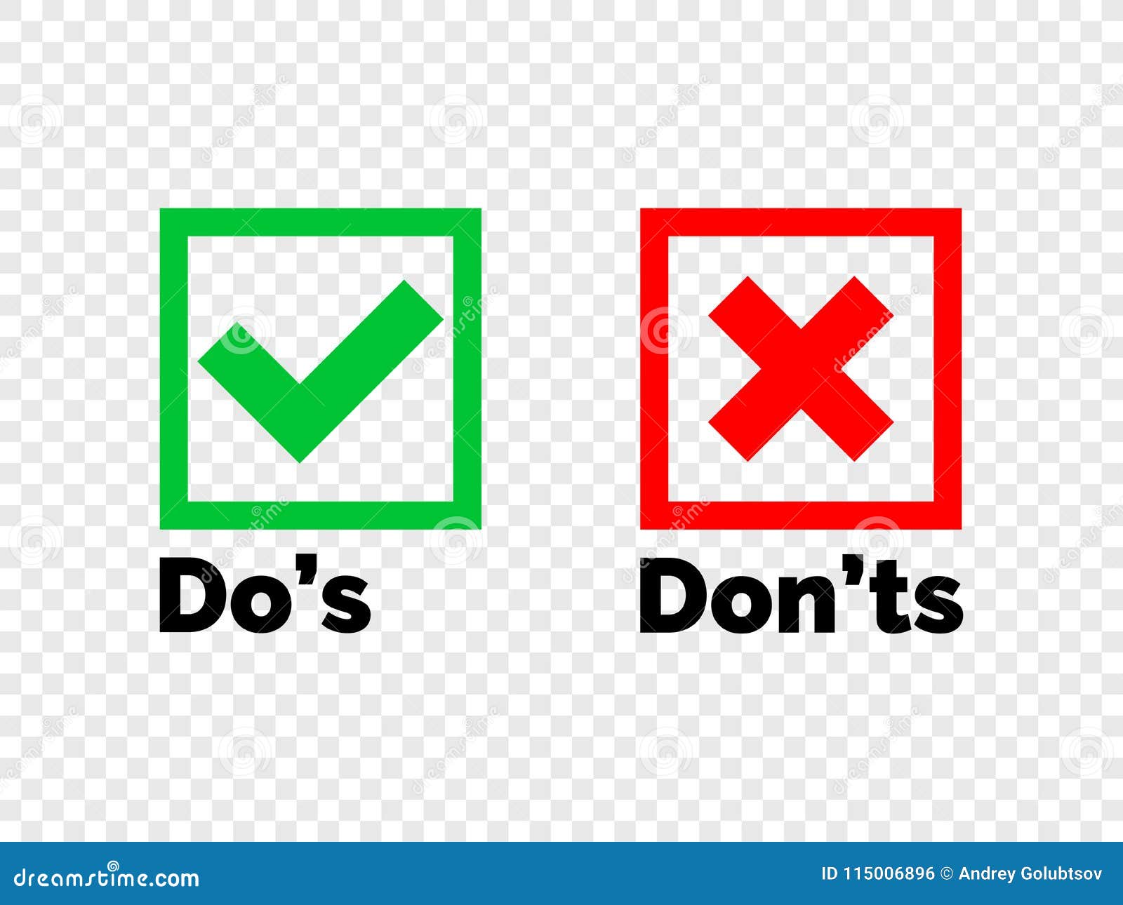 Do and Dont Check Tick Mark Red Cross Vector Icon Stock Vector ... Do and Dont Check Tick Mark Red Cross Vector Icon Stock Vector ...