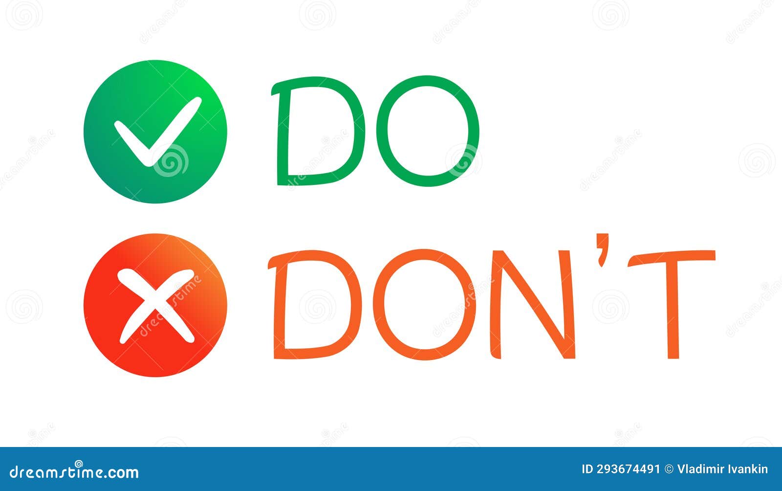 Do and Dont Icon Vector Hand Draw Style Stock Vector - Illustration of ...