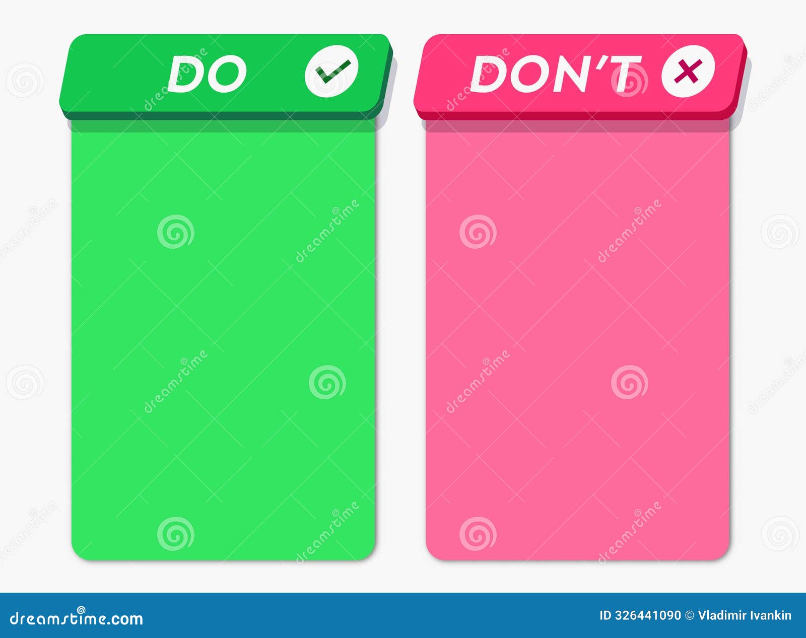Do and Dont Infographic Frame Template Stock Illustration ...