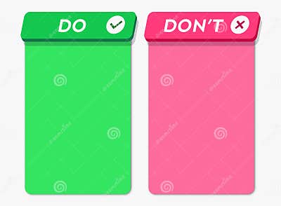 Do and Dont Infographic Frame Template Stock Illustration ...