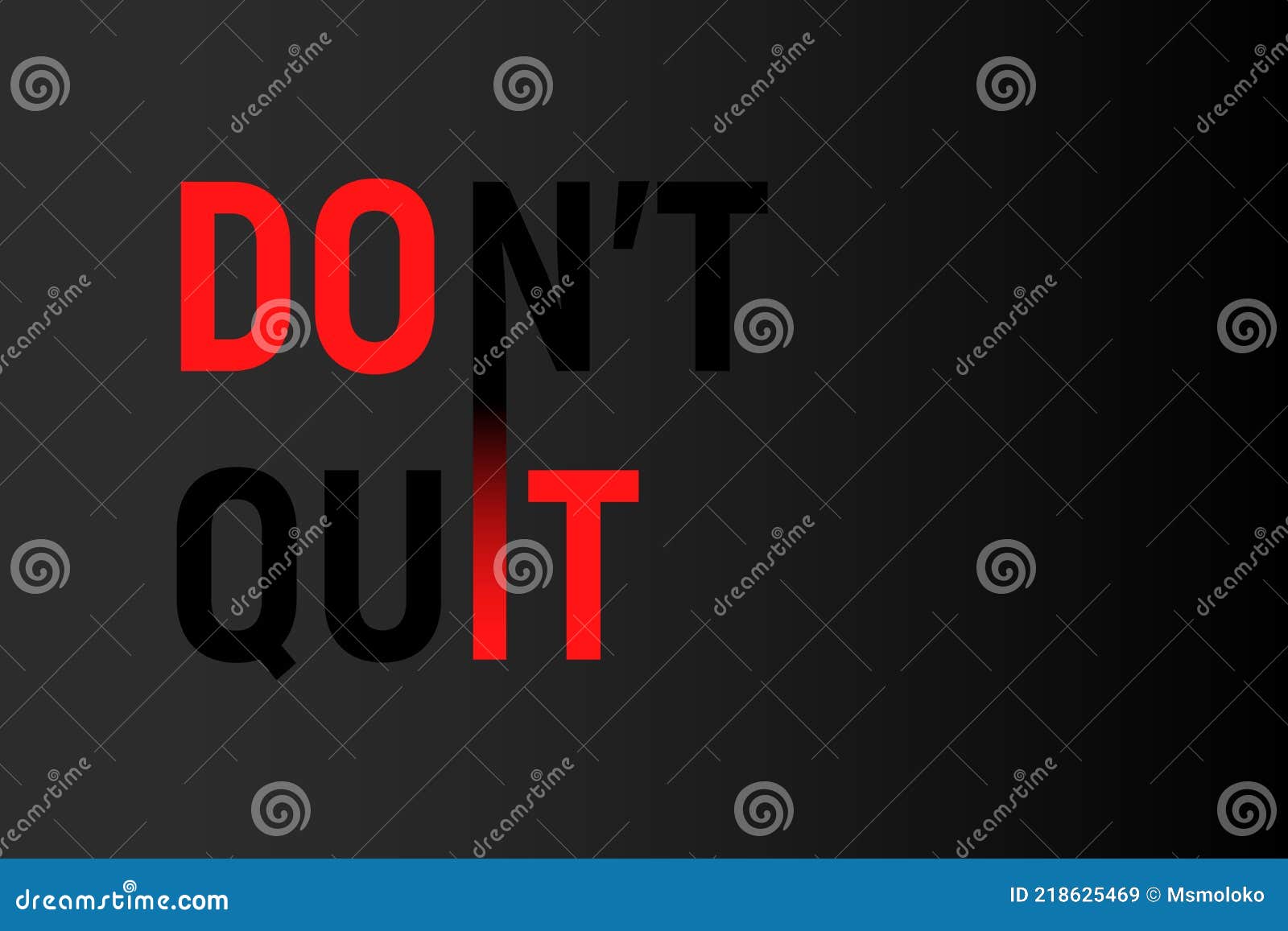 Do Not Quit, Get Fit. Motivational Vector Illustration With Female ...