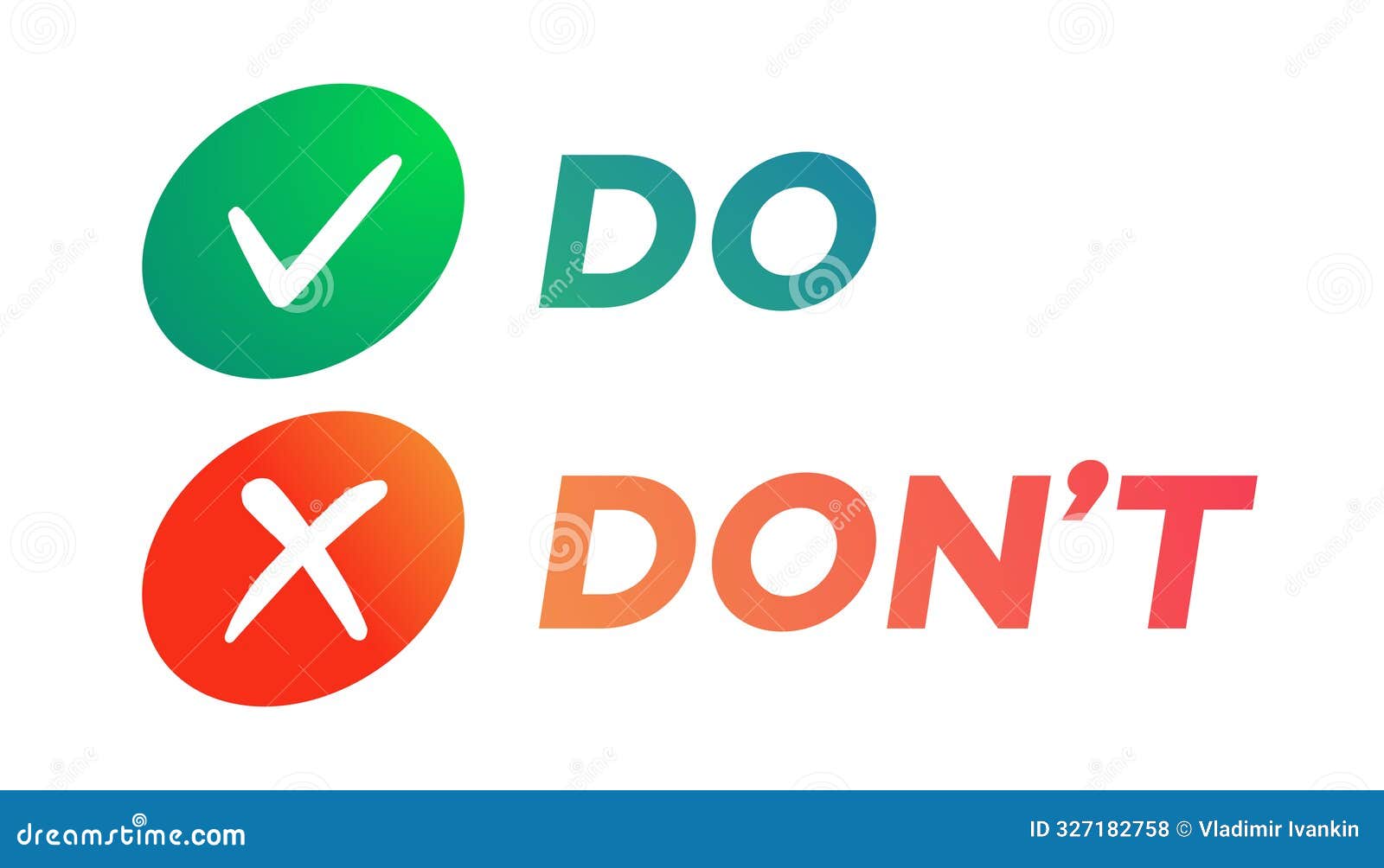 Do and Dont Sign Modern Gradient Style Stock Illustration ...