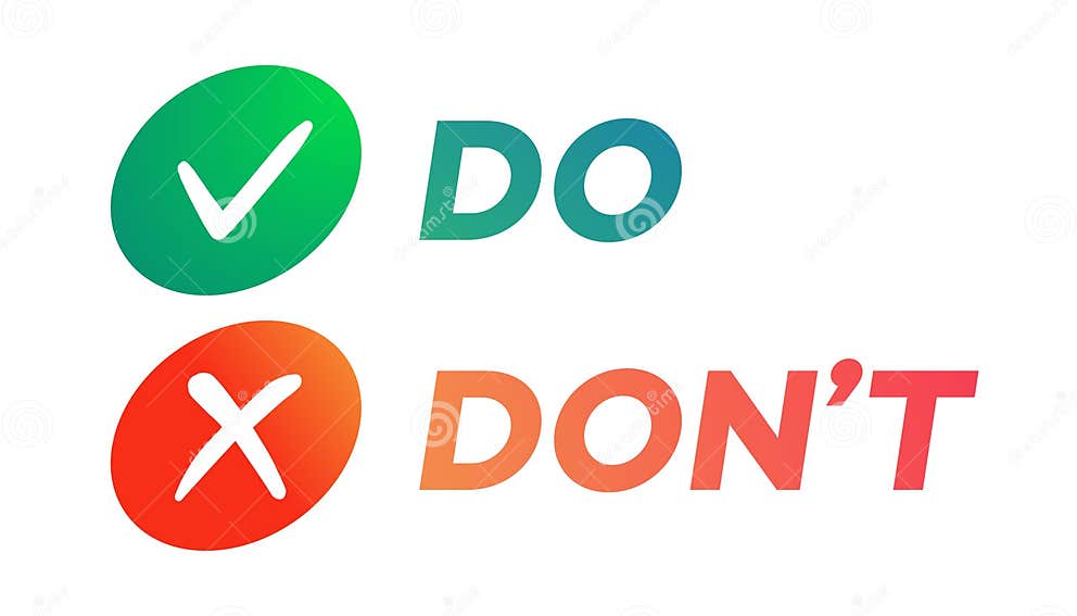 Do and Dont Sign Modern Gradient Style Stock Illustration ...