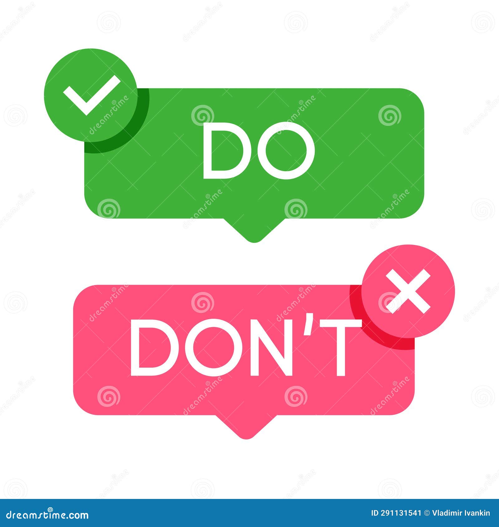 Do and Dont Sticker Vector Isolated Stock Vector - Illustration of ...