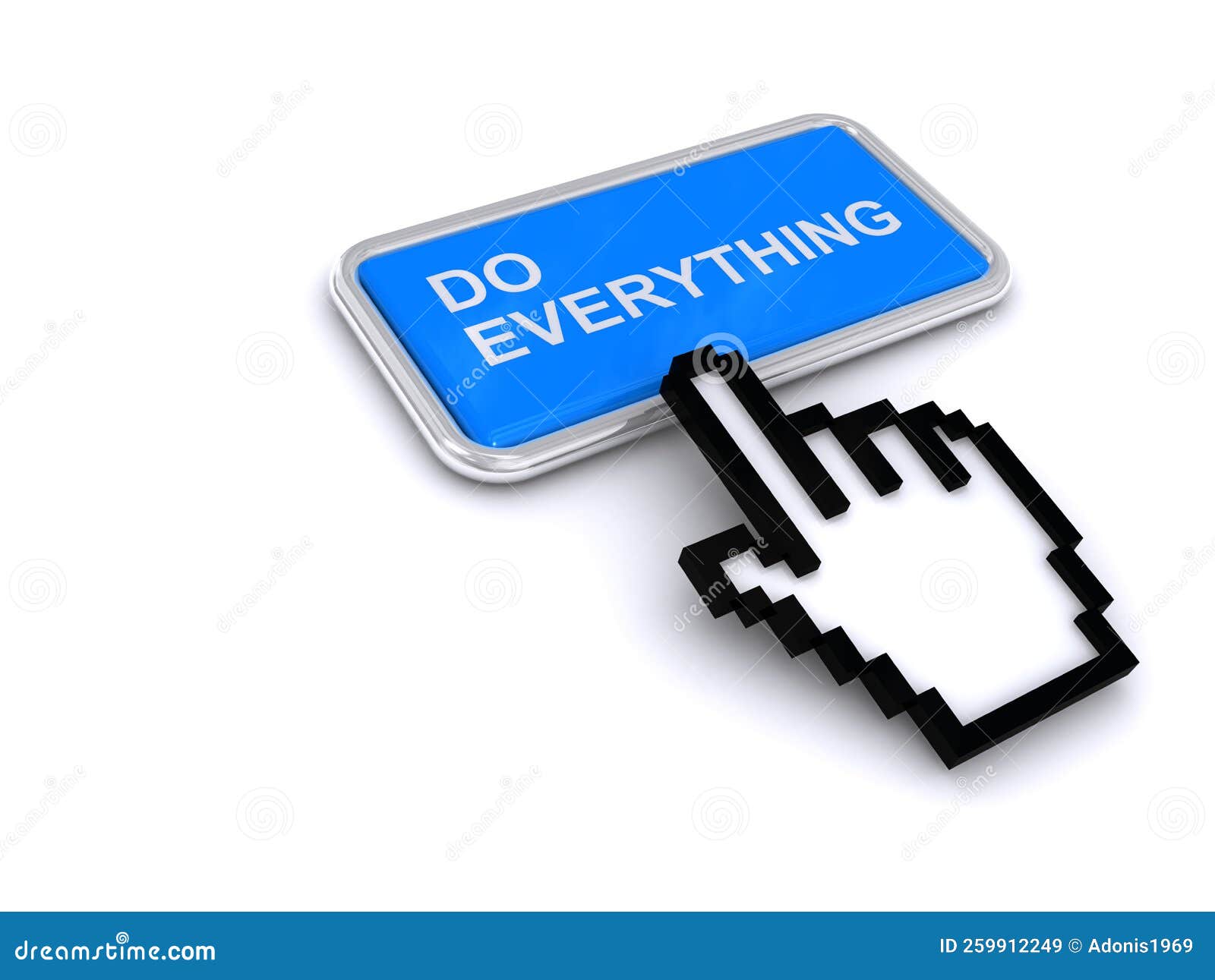 Do Everything Button on White Stock Image - Image of faith, expression ...