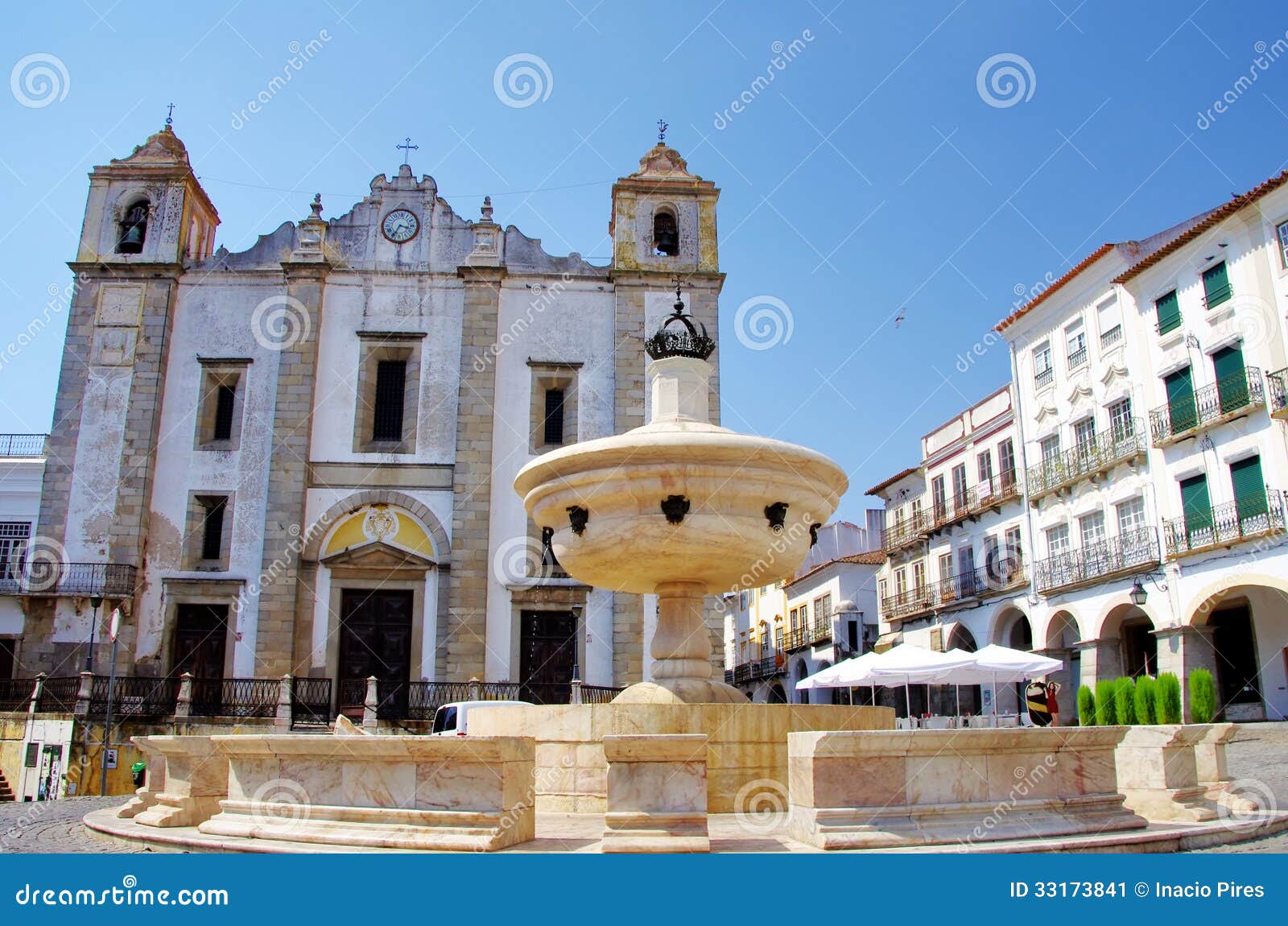 Do Giraldo Square, Evora, Portugal Stock Image - Image of portuguese ...