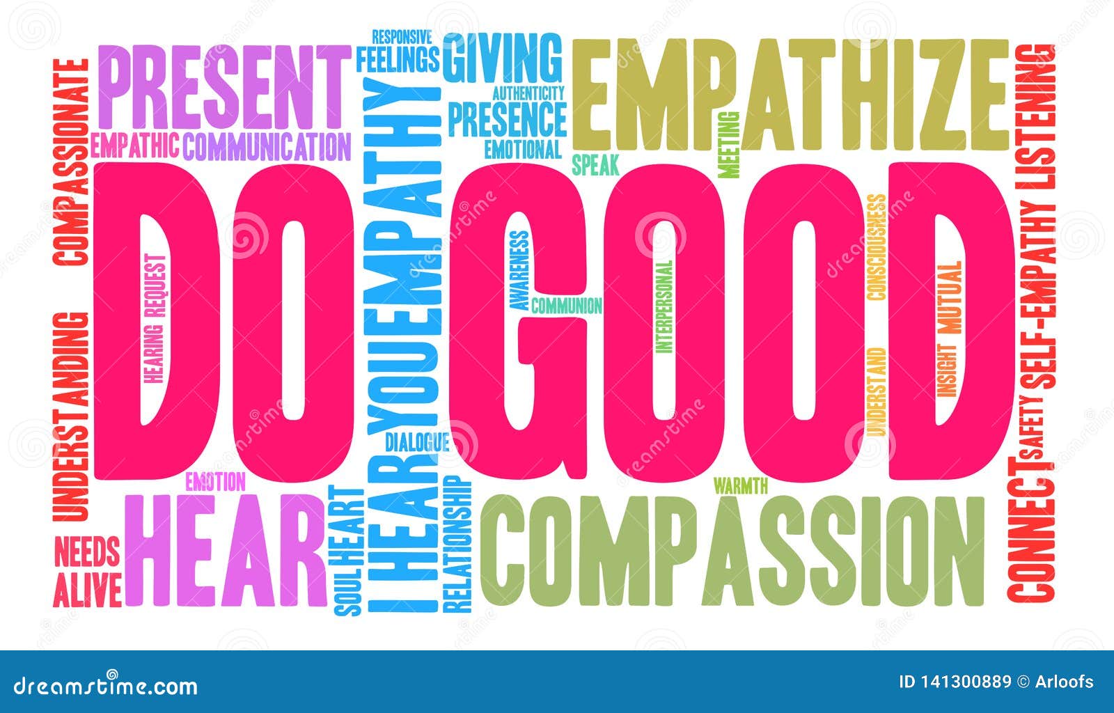 Do Good Word Cloud stock vector. Illustration of hear - 141300889