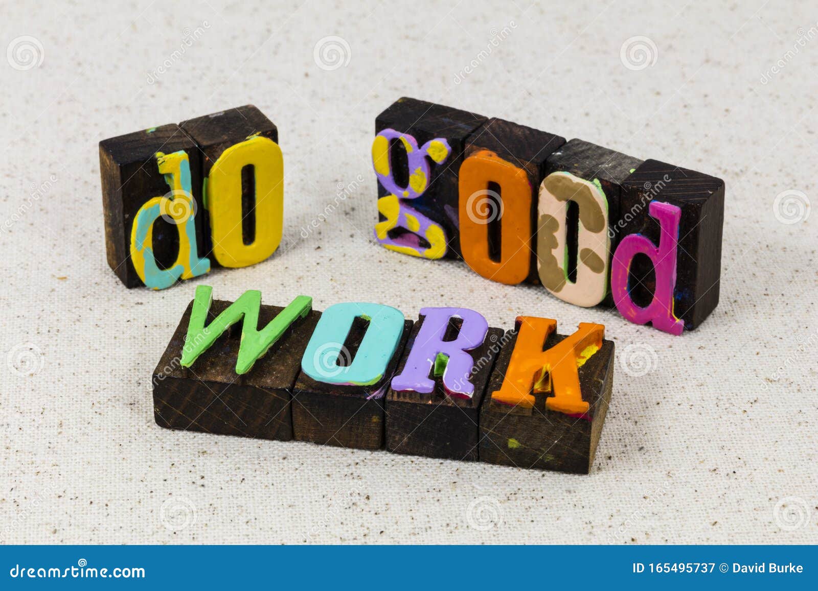 Do Good Work Hard Prepare Focus Business Training Learning Stock Image ...
