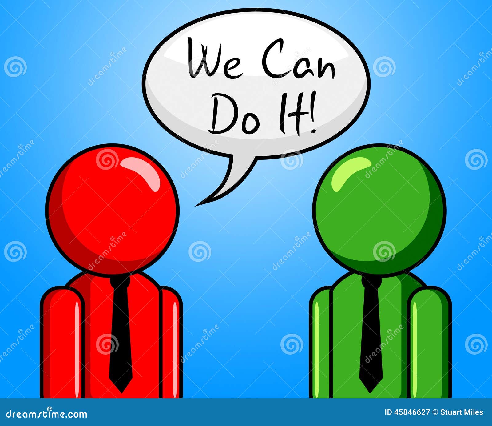 Do it Indicates All Right and Ok Stock Illustration - Illustration of ...