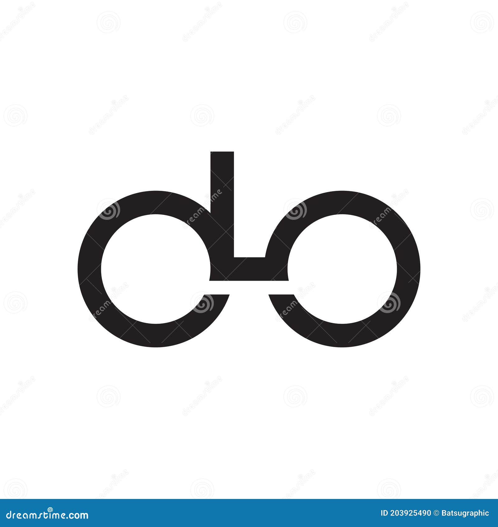 Do Initial Letter Vector Logo Icon Stock Vector - Illustration of flat ...