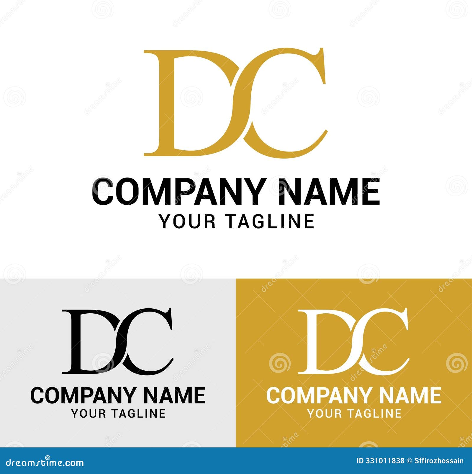 DC Letter Initials Brand Logo Template Stock Illustration ...