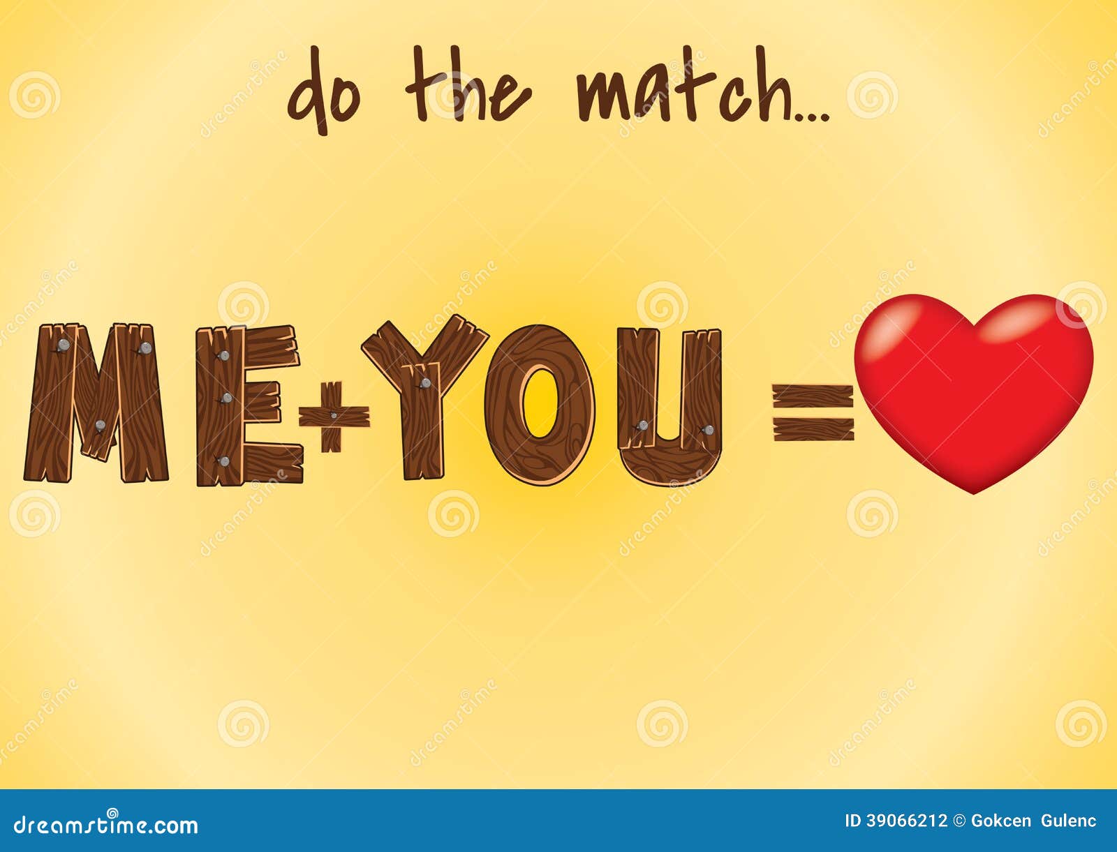 Do the match stock illustration. Illustration of valentines - 39066212