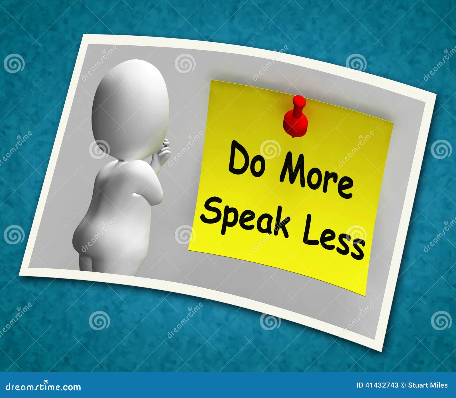 Do More Speak less Photo Means Be Productive and Constructive Stock ...