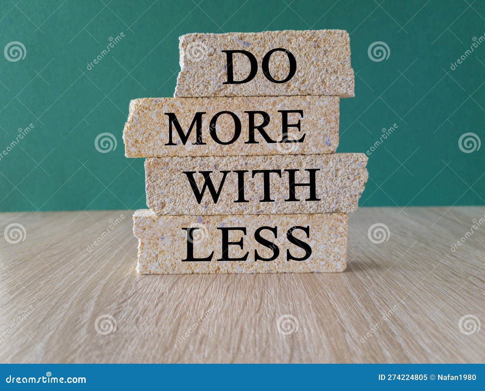Do More with less Symbol. Concept Words Do More with less on Brick ...