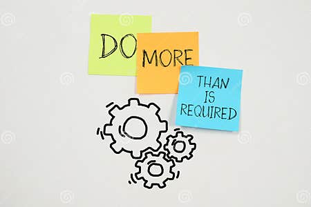 Do More Than is Required is Shown Using the Text of Motivational Quote ...