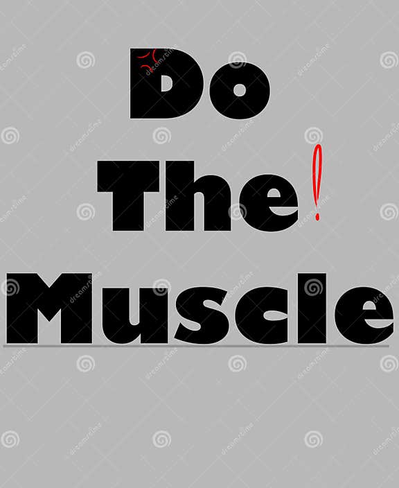 Do the Muscle Quote stock illustration. Illustration of cartoon - 349133689