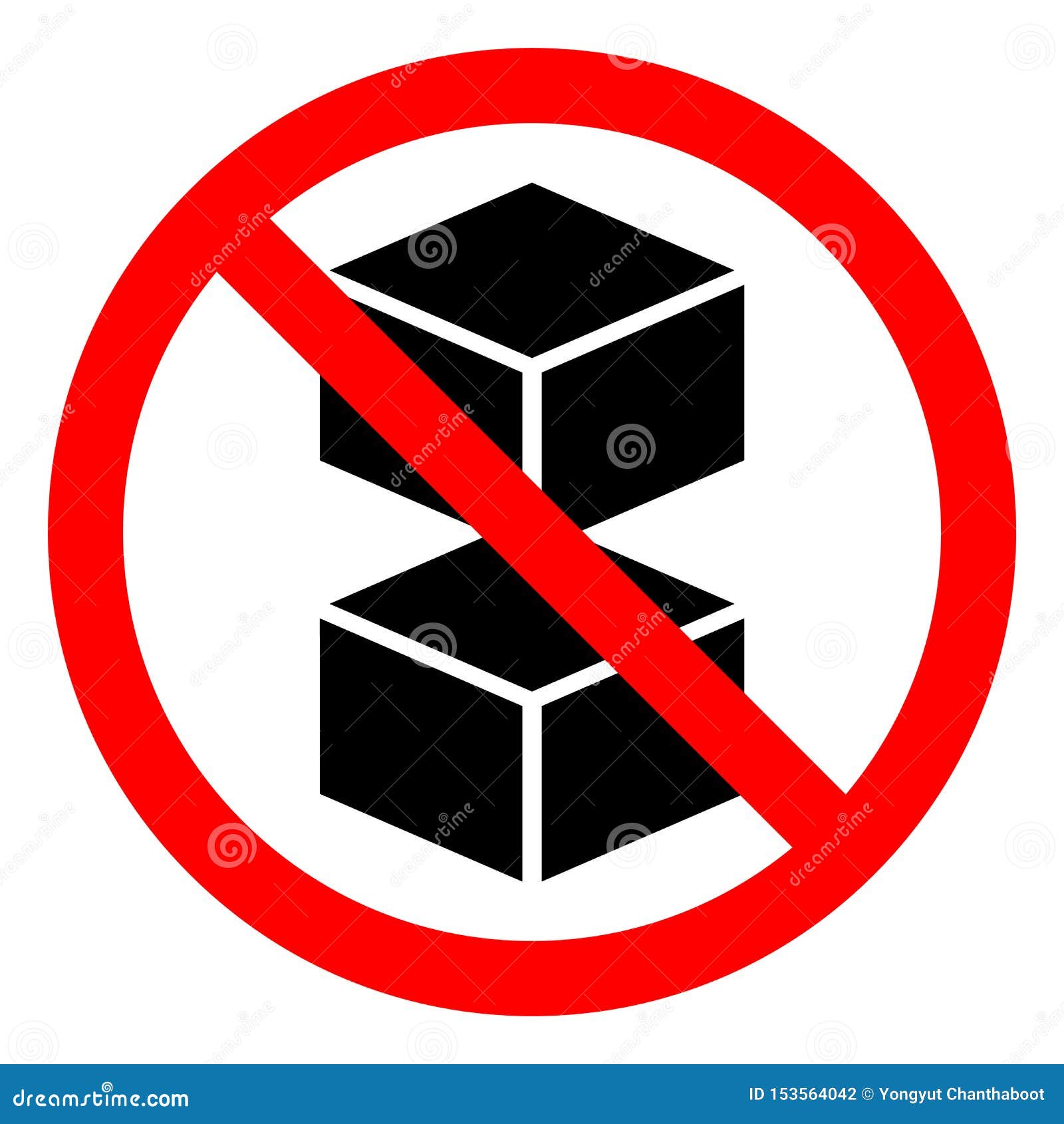 Do No Double Stack Symbol Sign, Vector Illustration, Isolate on White ...