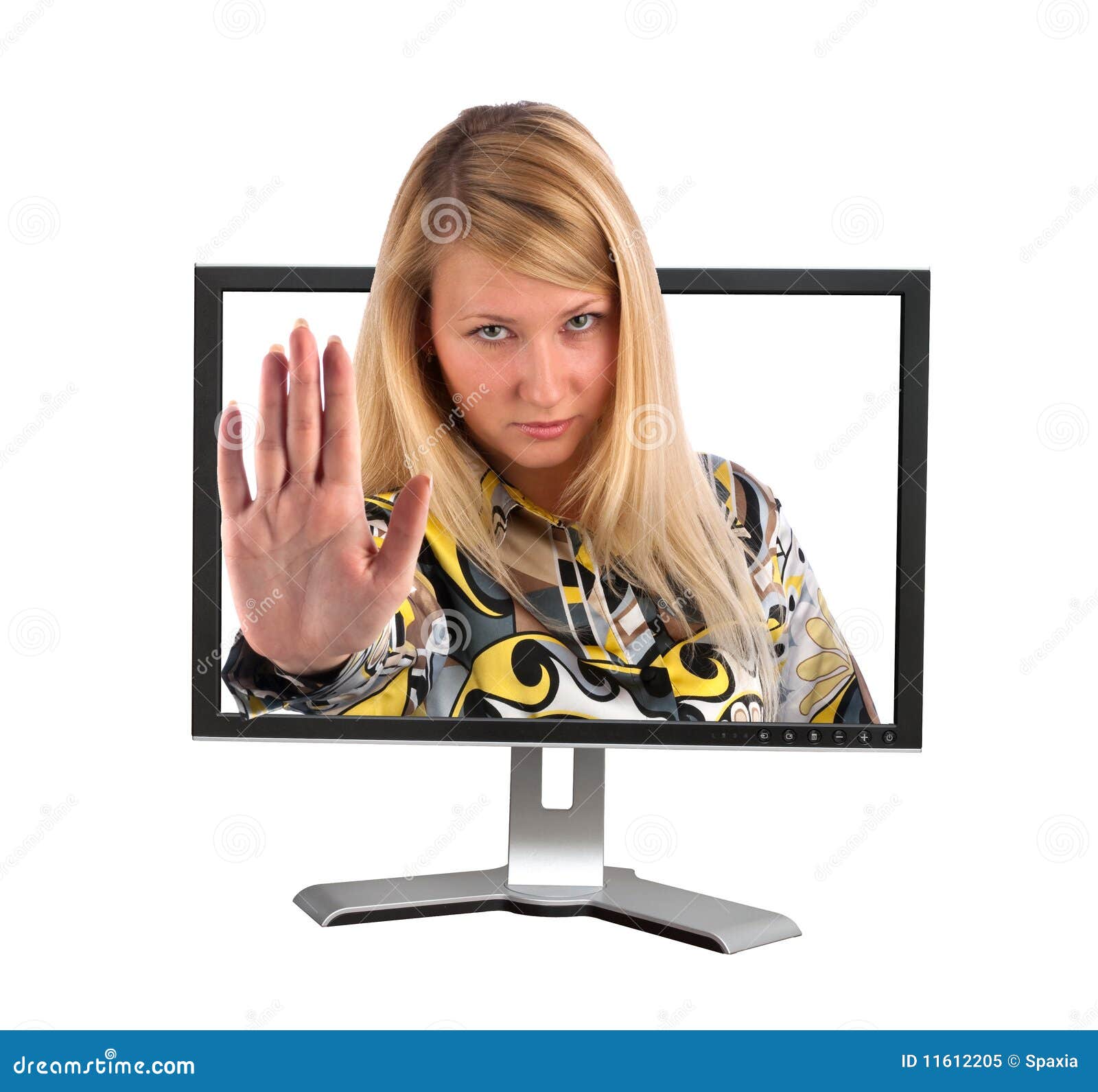Do not approach stock image. Image of modern, screen - 11612205