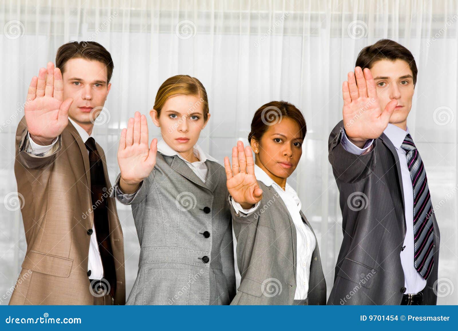 Do not approach stock photo. Image of companionship, businessteam - 9701454