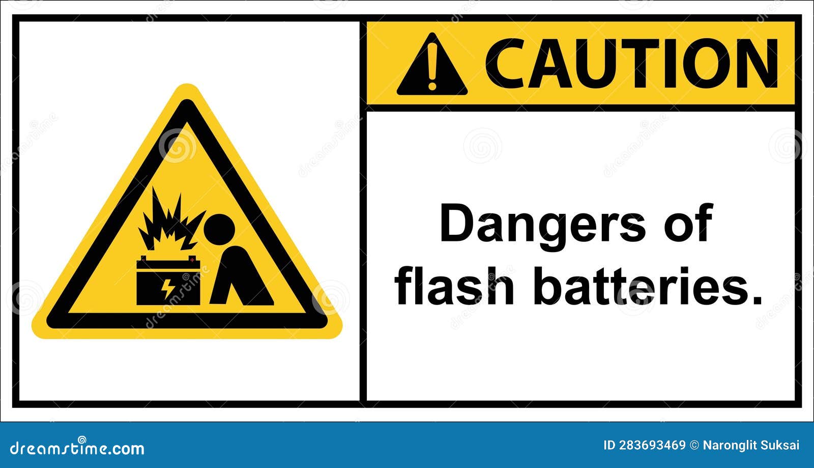 Do Not Approach the ARC Flash Battery.Caution Sign Stock Vector ...