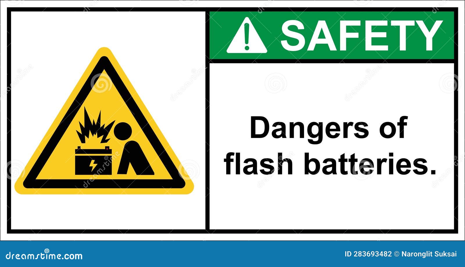 Do Not Approach the ARC Flash Battery.Safety Sign Stock Vector ...