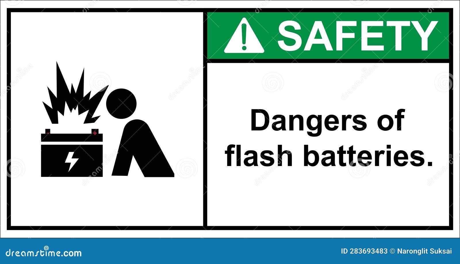 Do Not Approach the ARC Flash Battery.Safety Sign Stock Vector ...