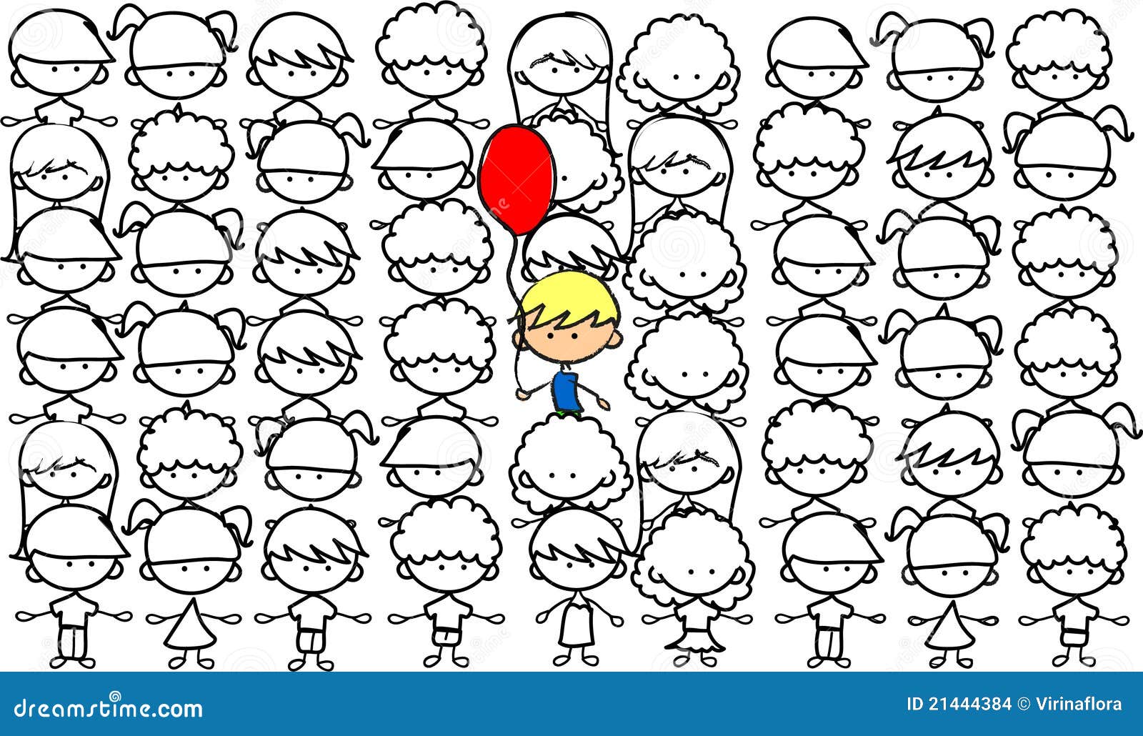 Do Not Be Afraid To Be Not Like Others, Cute Child Vector Illustration ...