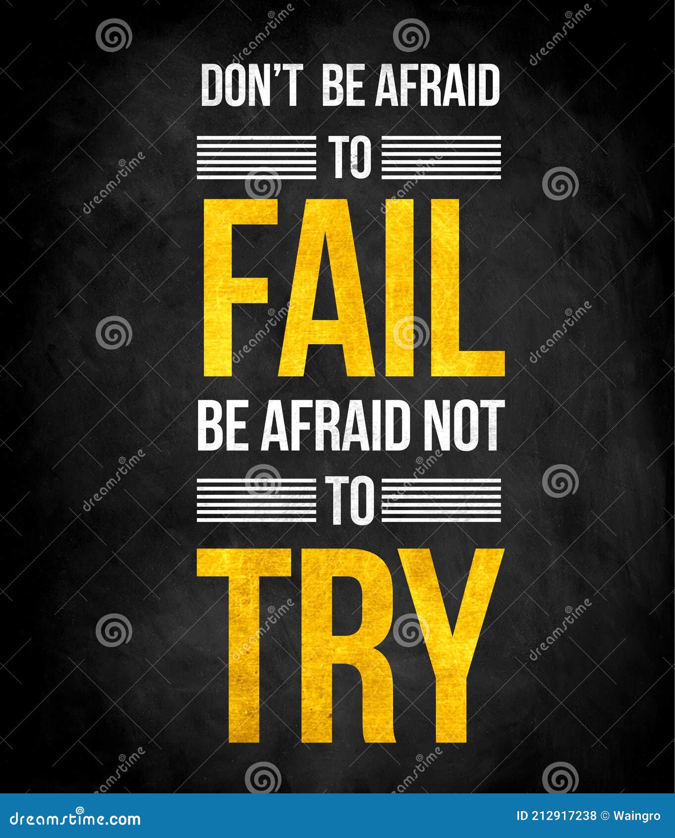 Do Not Be Afraid To Fail - Motivational Phrase Stock Illustration ...