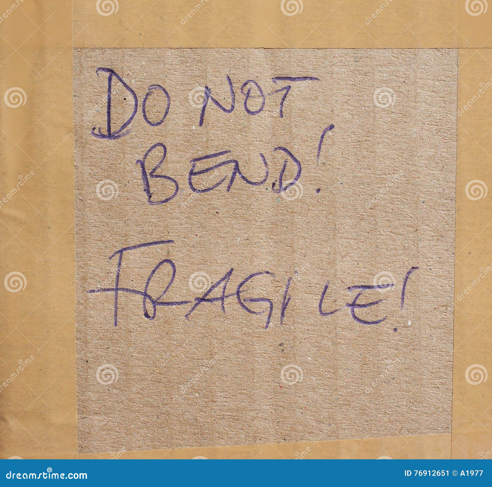 Do not bend! Fragile! stock image. Image of packet, adhesive - 76912651