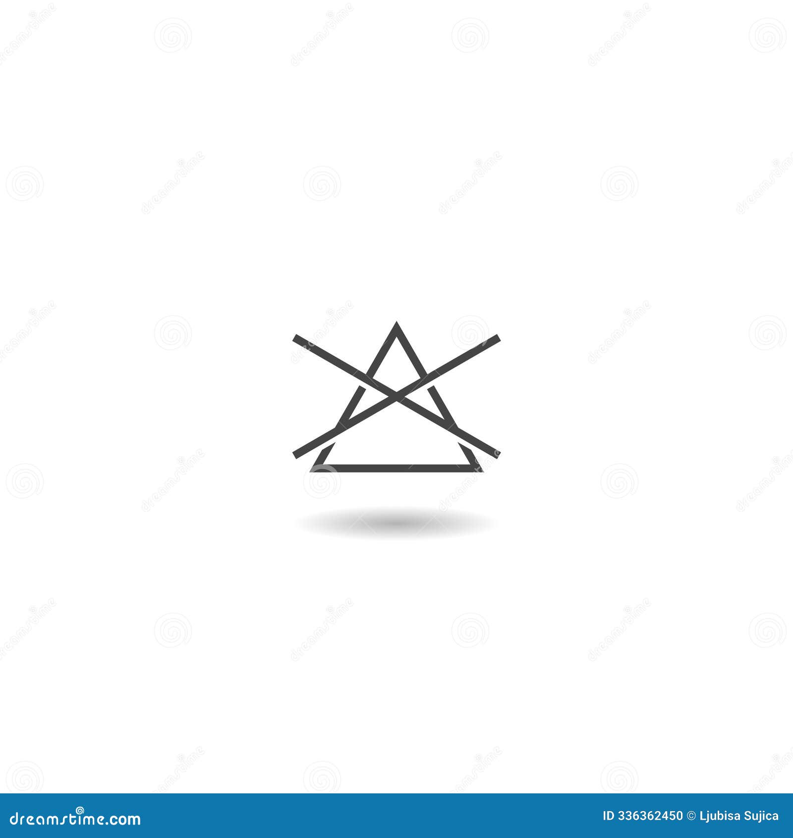 Do Not Bleach Icon with Shadow Stock Illustration - Illustration of ...
