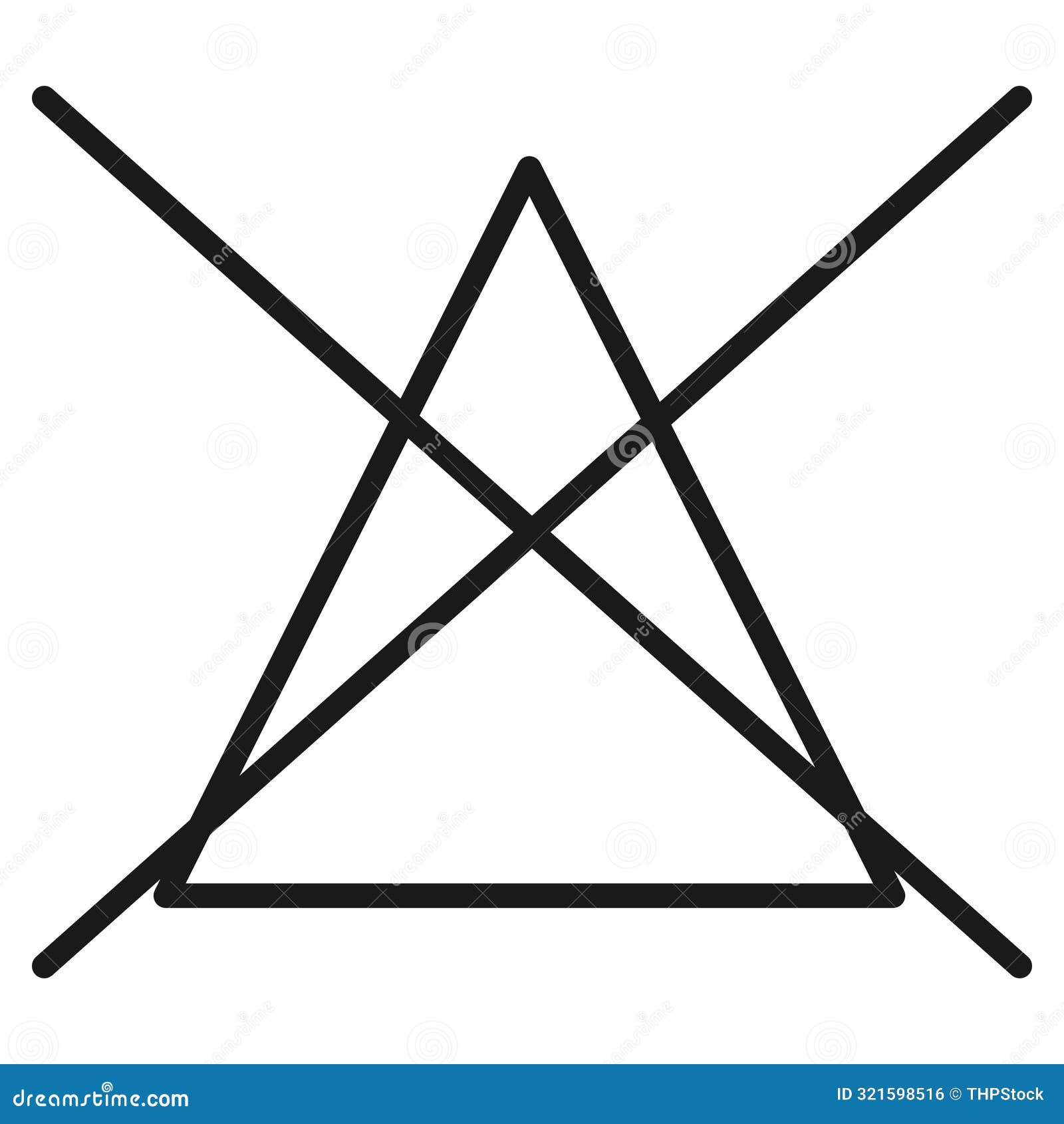 Do Not Bleach Icon Vector stock vector. Illustration of vector - 321598516