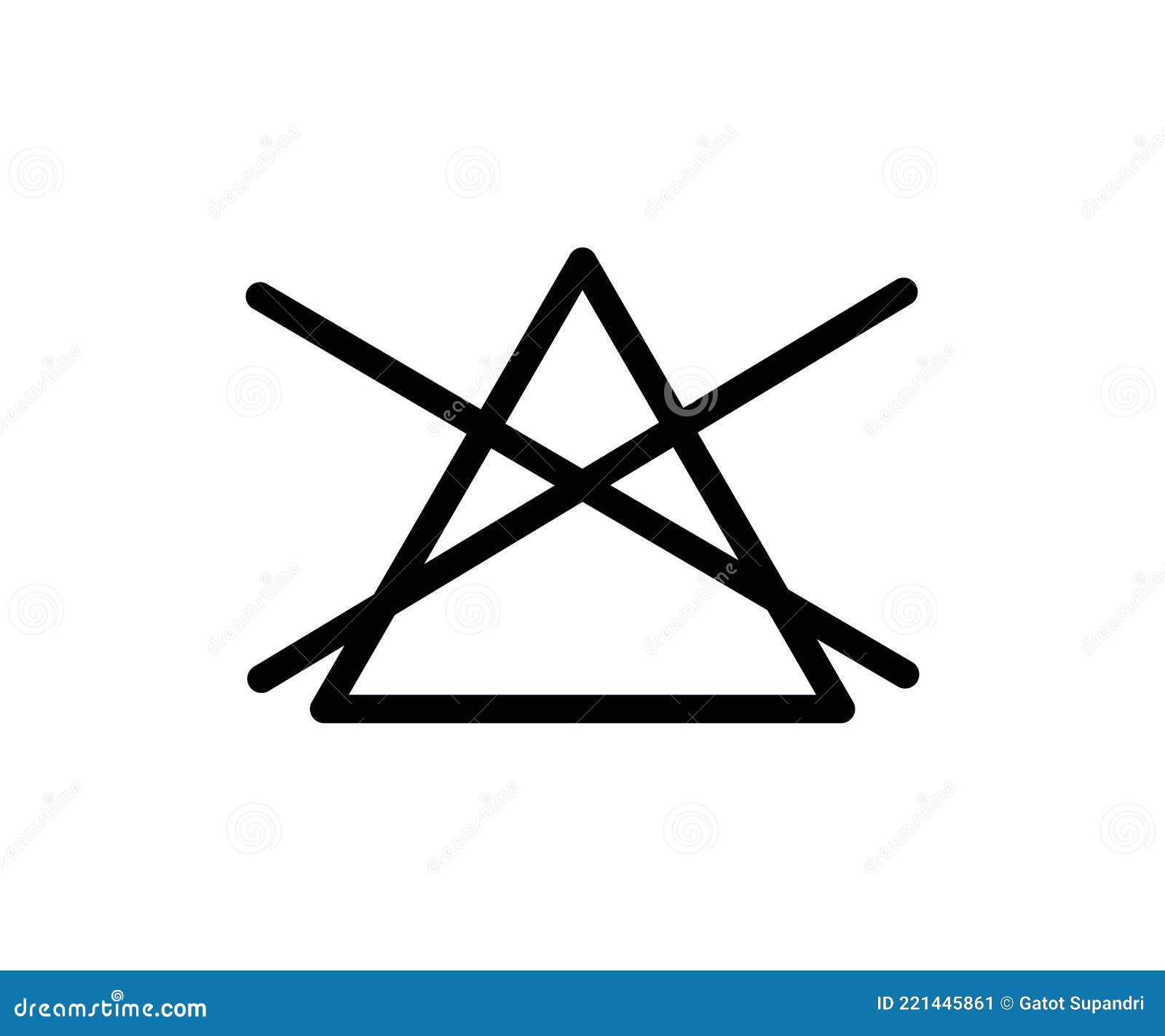 Do Not Bleach Icon Vector Logo Template Stock Vector - Illustration of ...