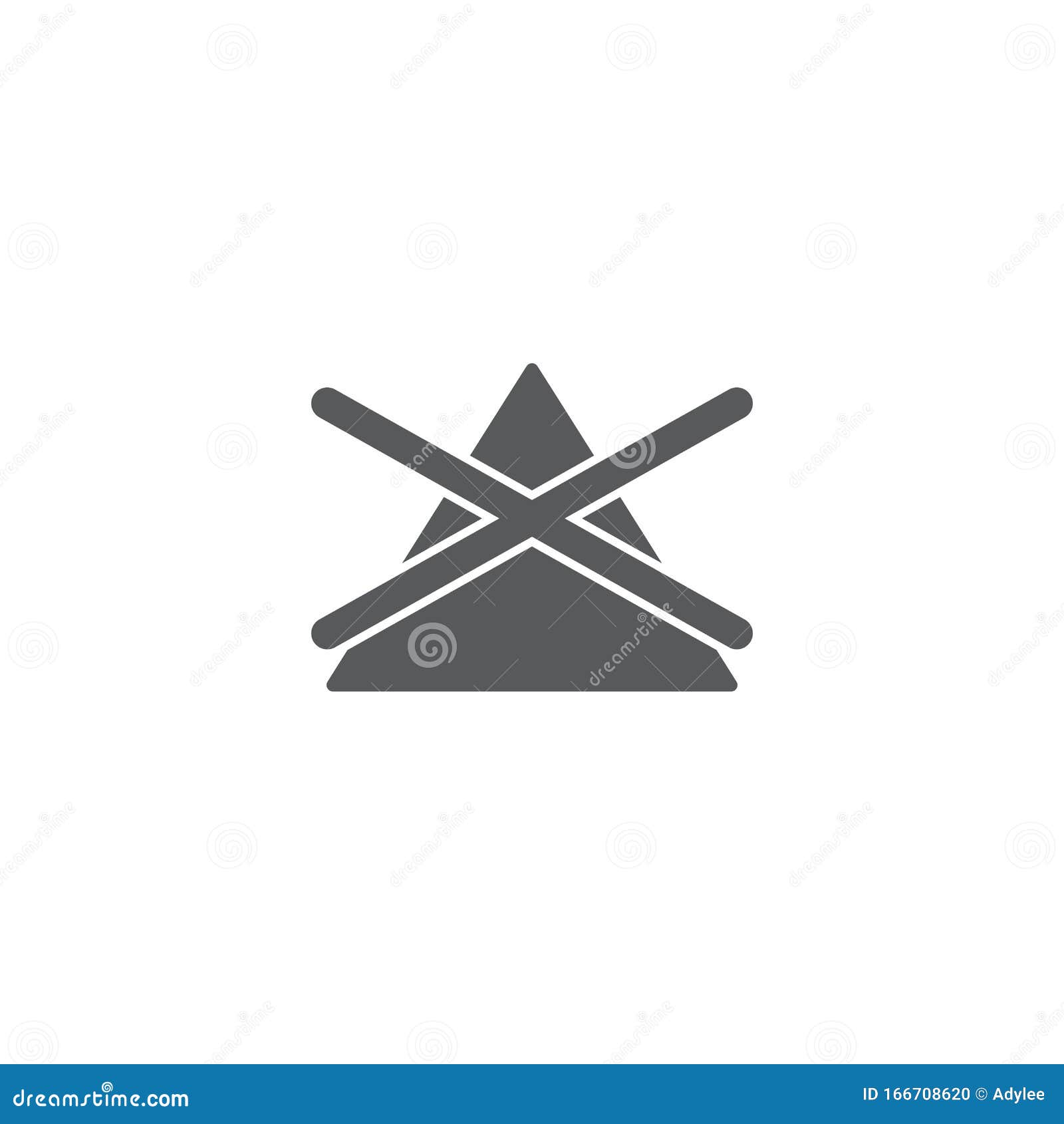 Symbol Do Not Bleach Icon Black Color In Circle Vector Illustration ...