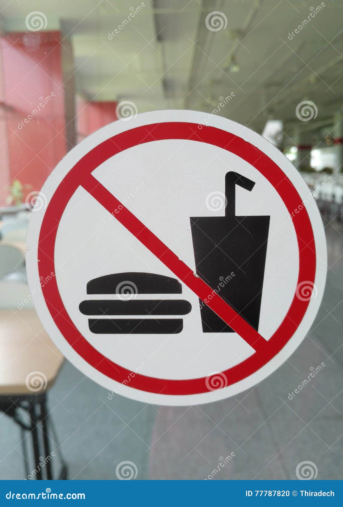 Do Not Bring Food and Drink To Eat Stock Photo - Image of burgers ...