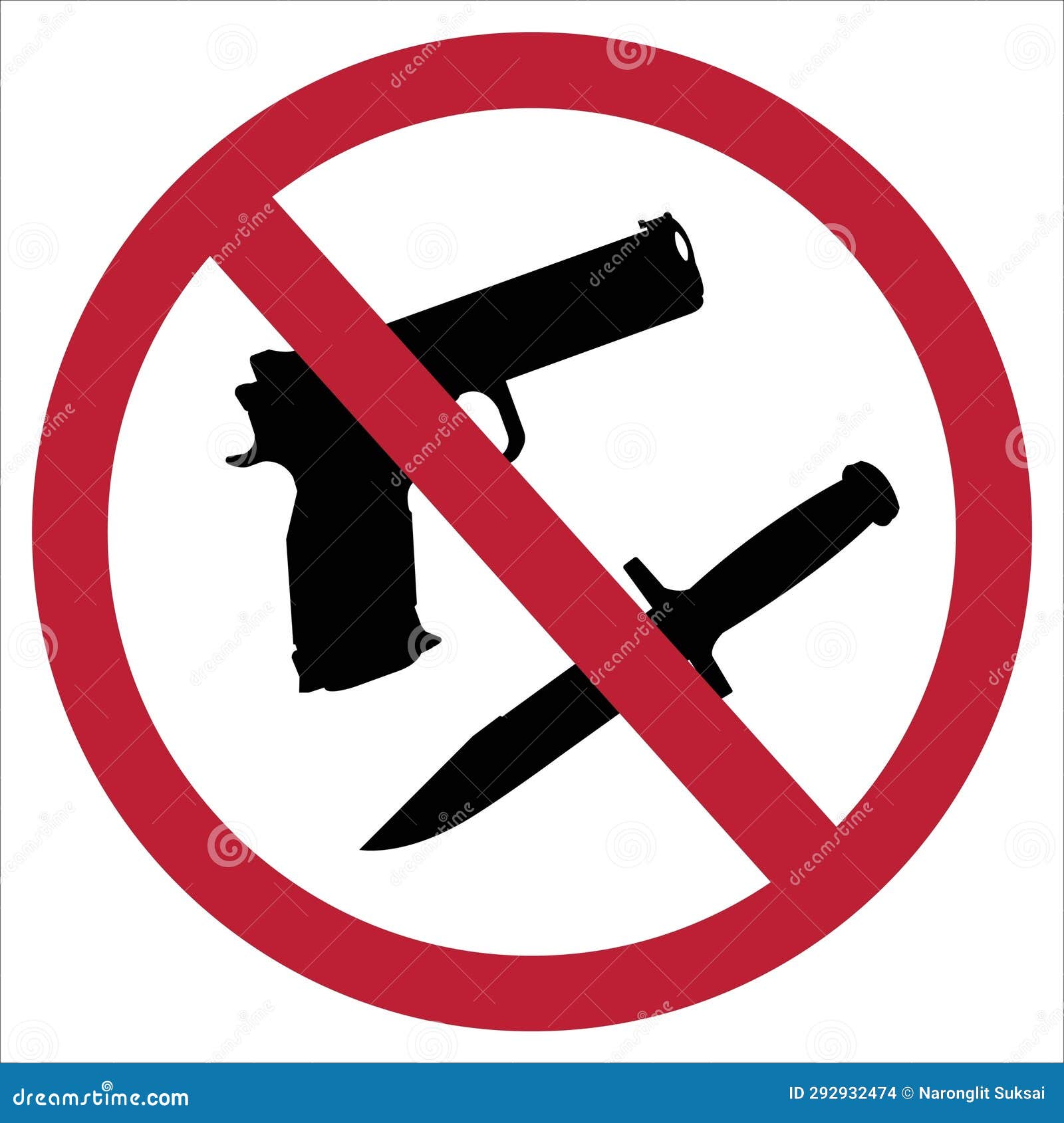 Do Not Carry Weapons.red Circle Prohibition Sign Stock Vector ...