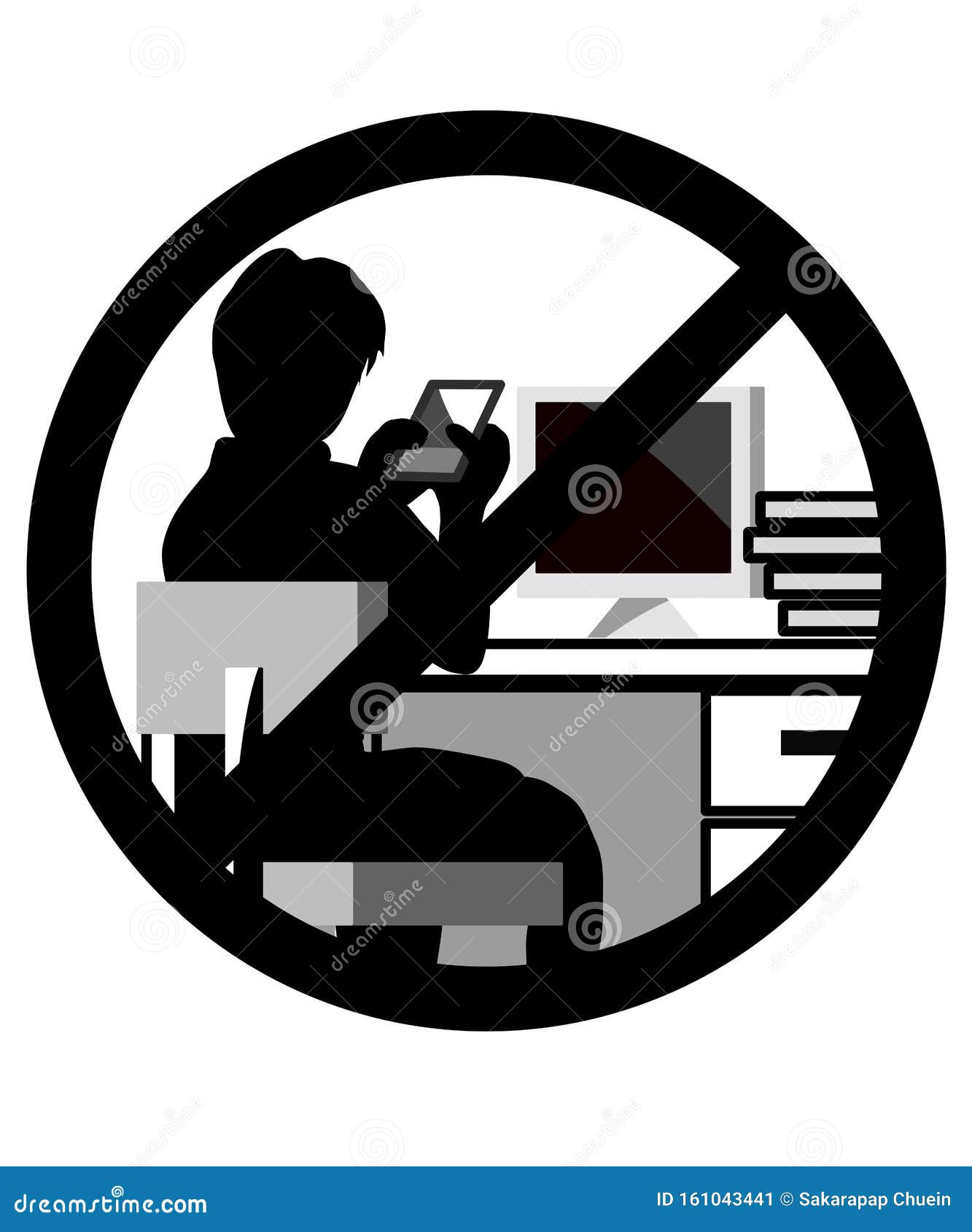 Do not chat at work. stock vector. Illustration of business - 161043441