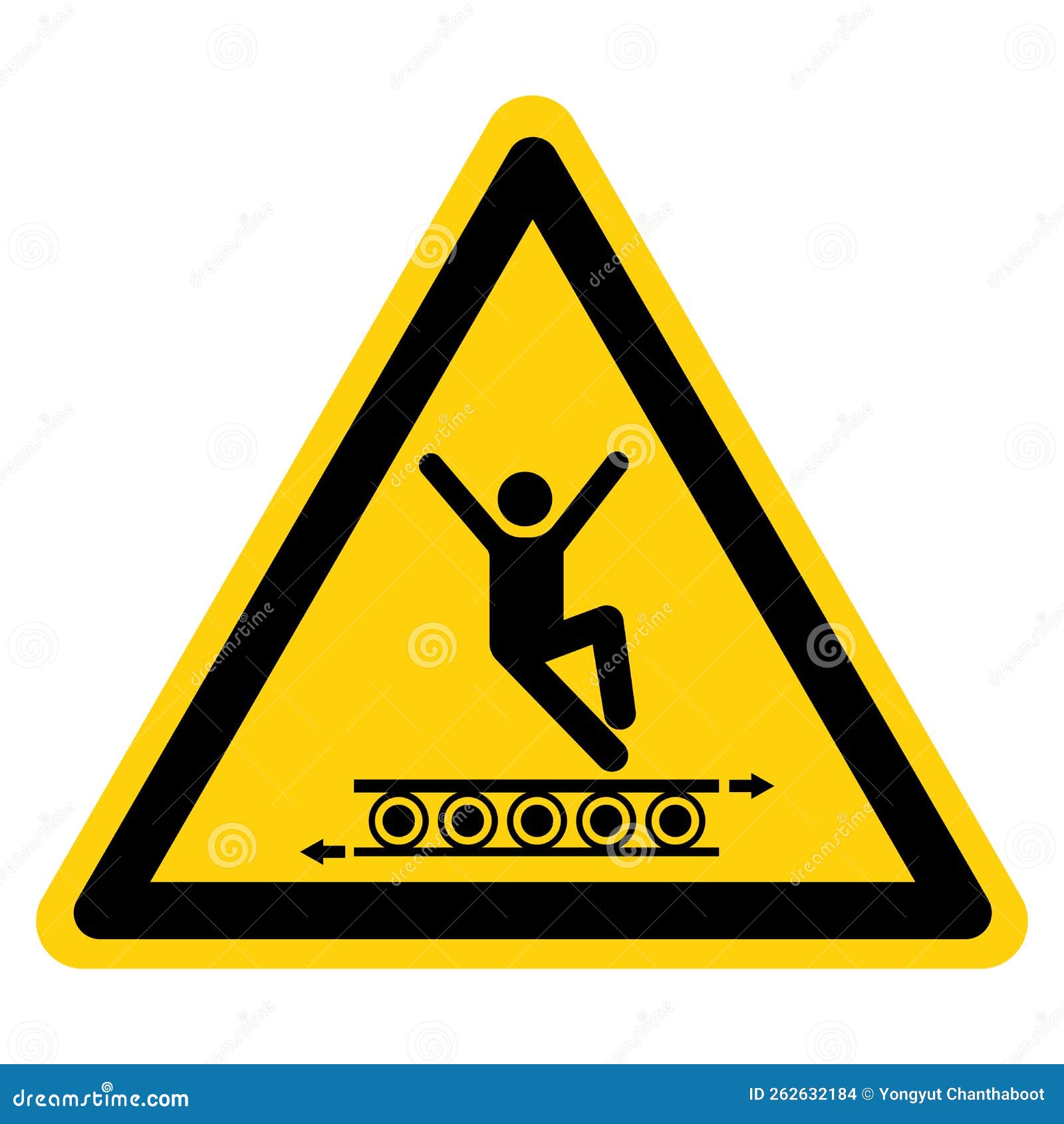Do Not Climb on Conveyor Symbol Sign, Vector Illustration, Isolate on ...