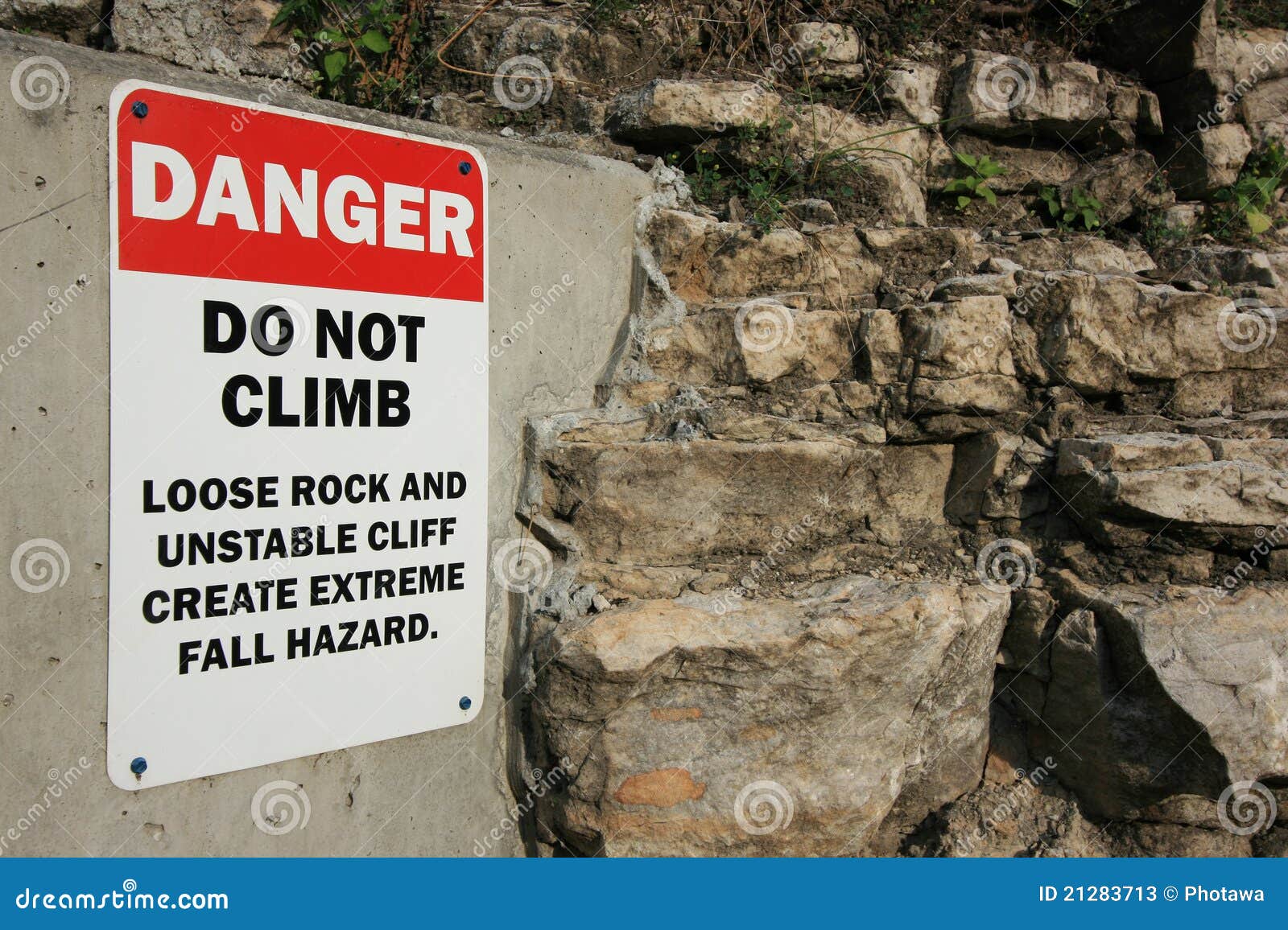 Do Not Climb Sign stock image. Image of unstable, warning - 21283713