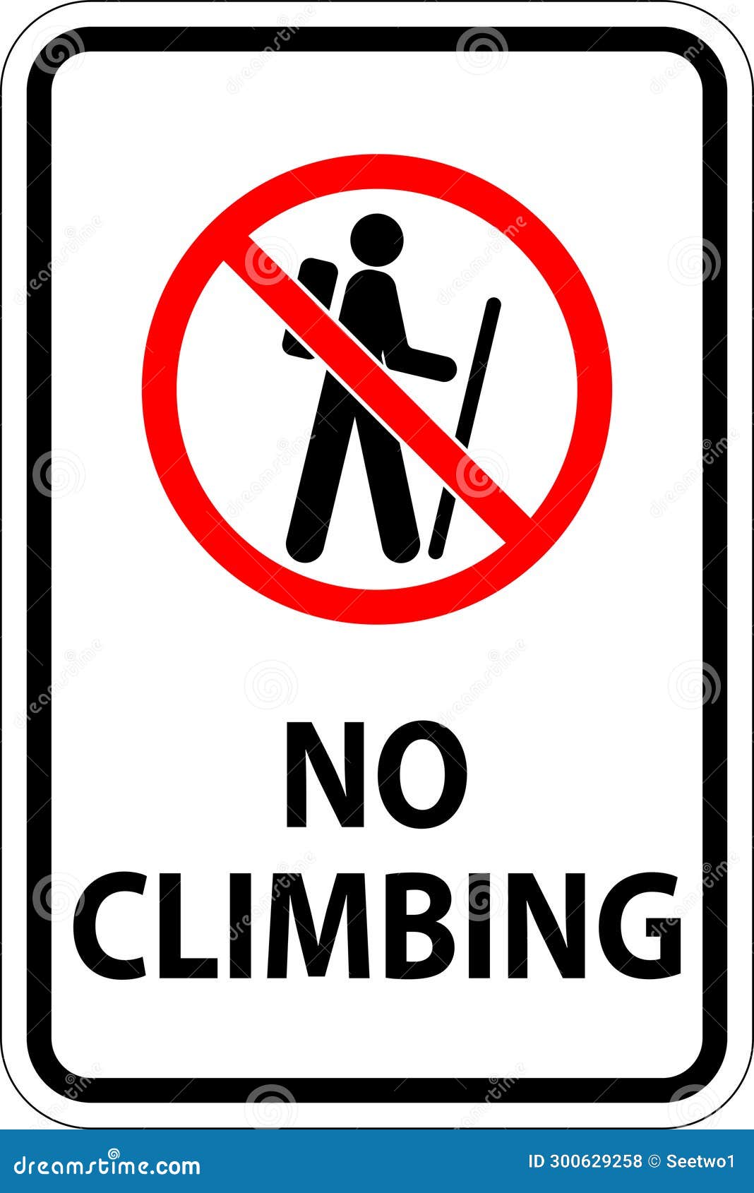 Do Not Climb Sign, No Climbing Stock Vector - Illustration of icon ...