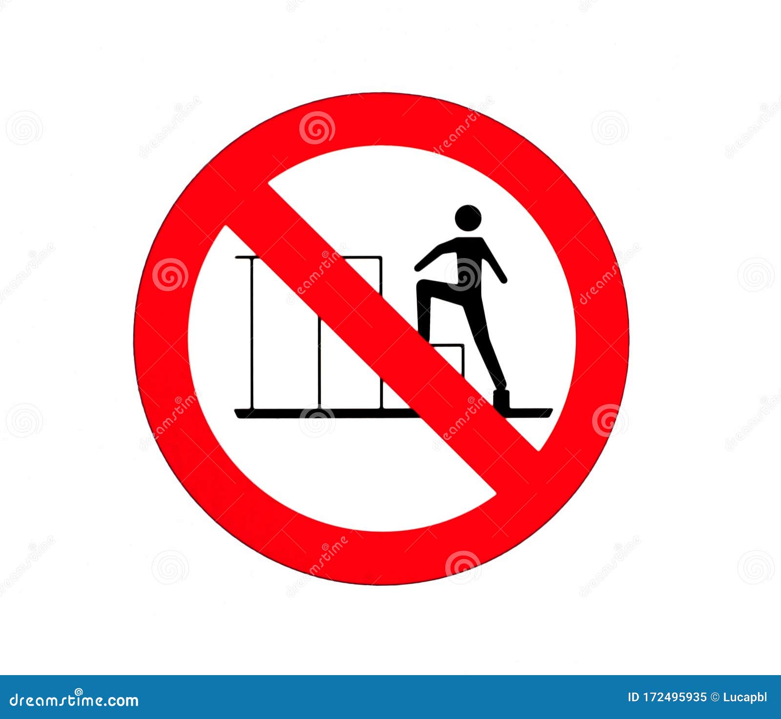 Do Not Climb and Step on this Surface. Stock Illustration ...