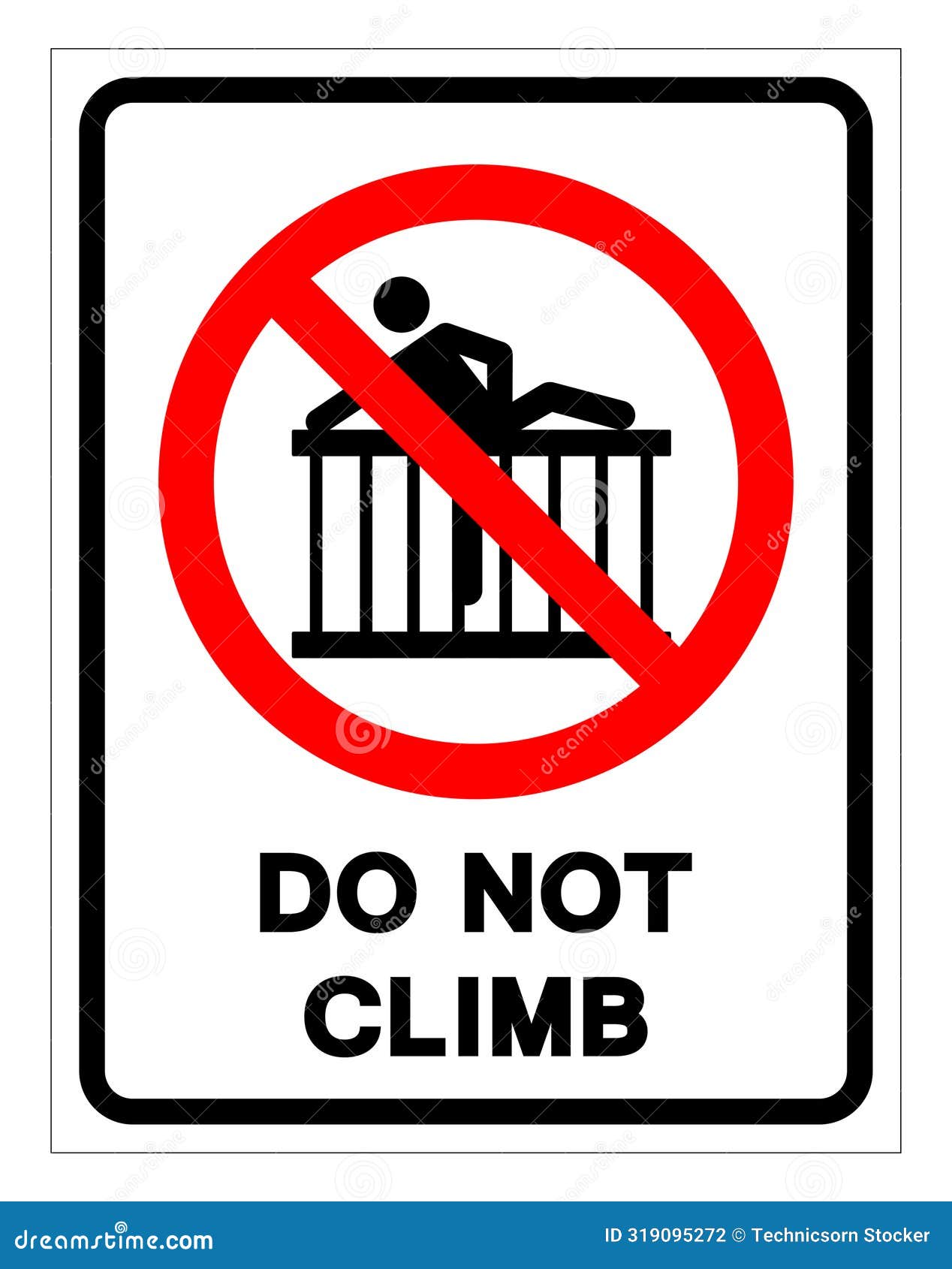 Do Not Climb Symbol Sign ,Vector Illustration, Isolate on White ...