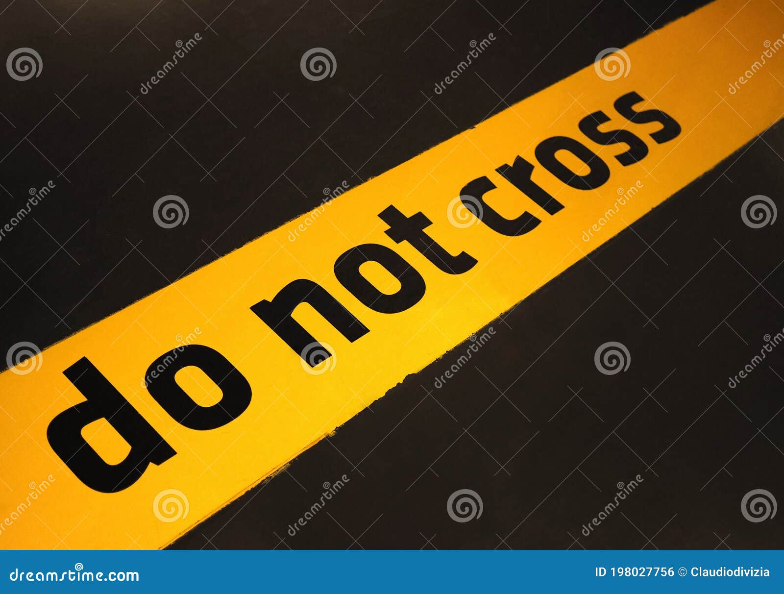 Do not cross sign stock photo. Image of trespass, police - 198027756