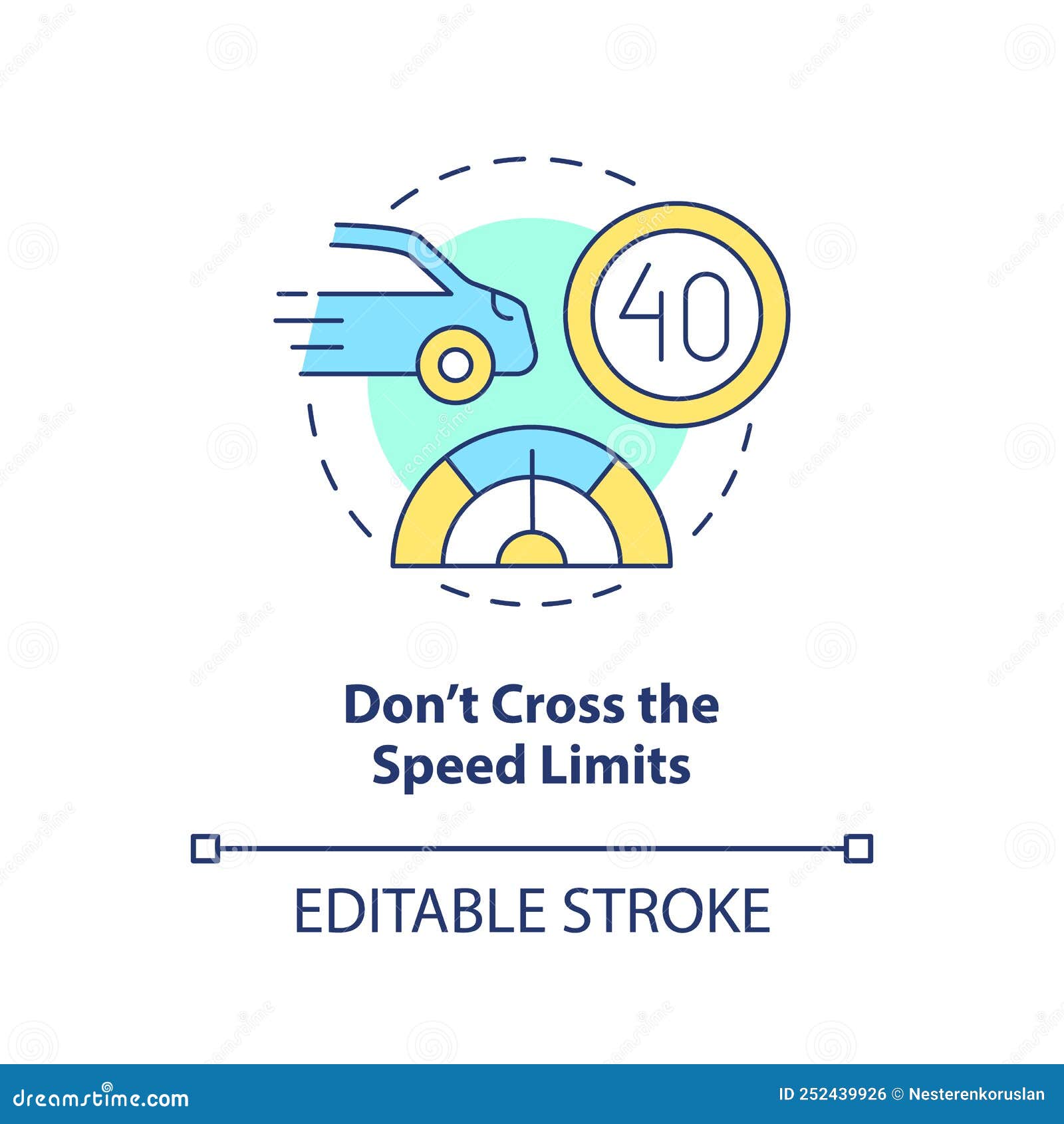 Do Not Cross Speed Limits Concept Icon Stock Vector - Illustration of ... Do Not Cross Speed Limits Concept Icon Stock Vector - Illustration of ...