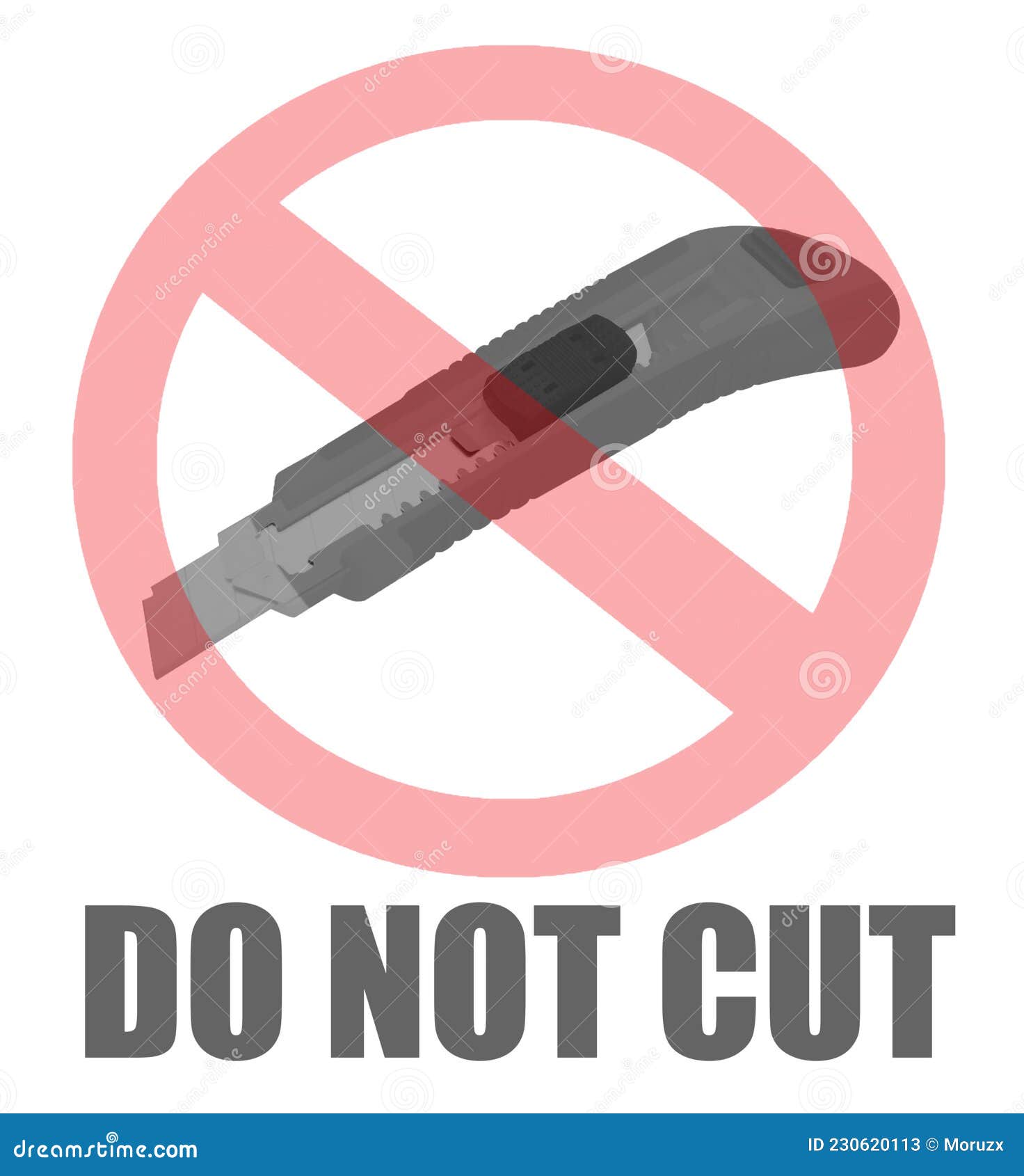 Do Not Cut by Cutter, Packing Sticker Icon Stock Illustration ...