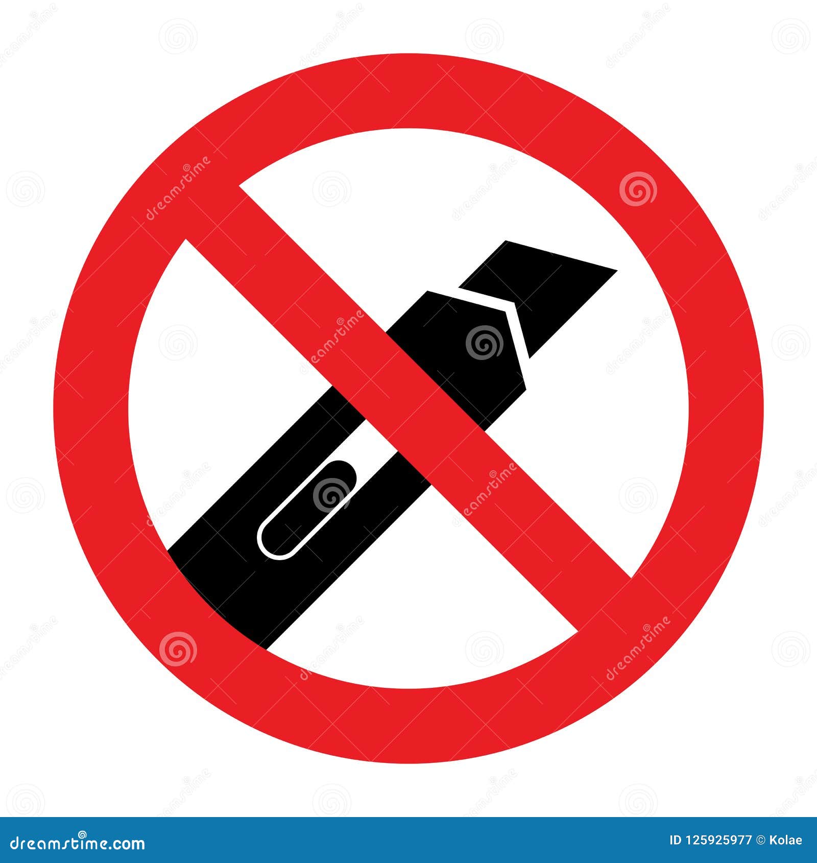 Do not cut icon stock vector. Illustration of outline - 125925977