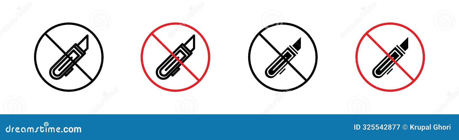 Do Not Cut Icon Vector Set Collection for Web Stock Vector ...