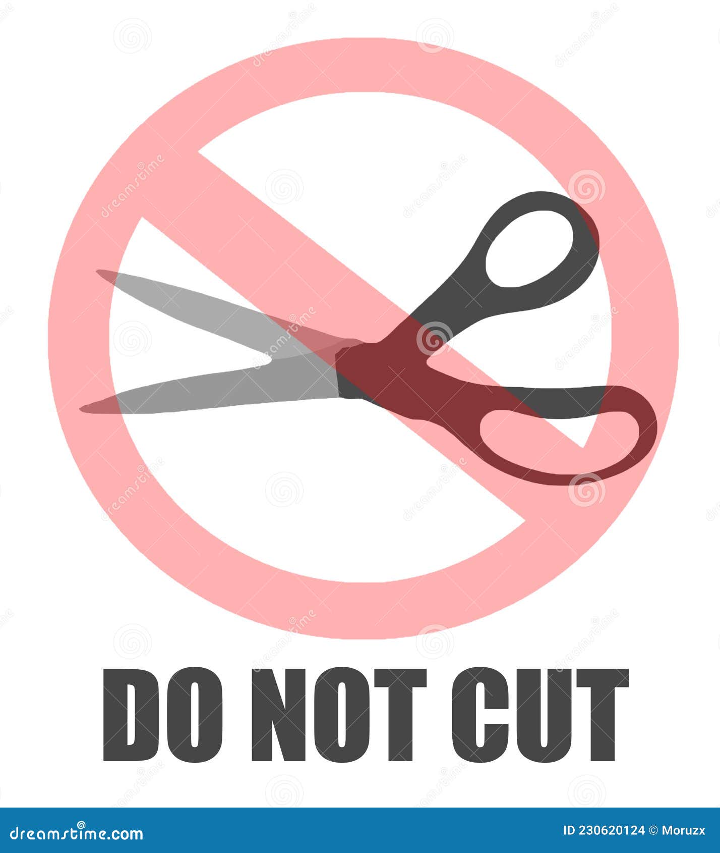 Do Not Cut by Scissors Packing Sticker Icon Stock Illustration ...