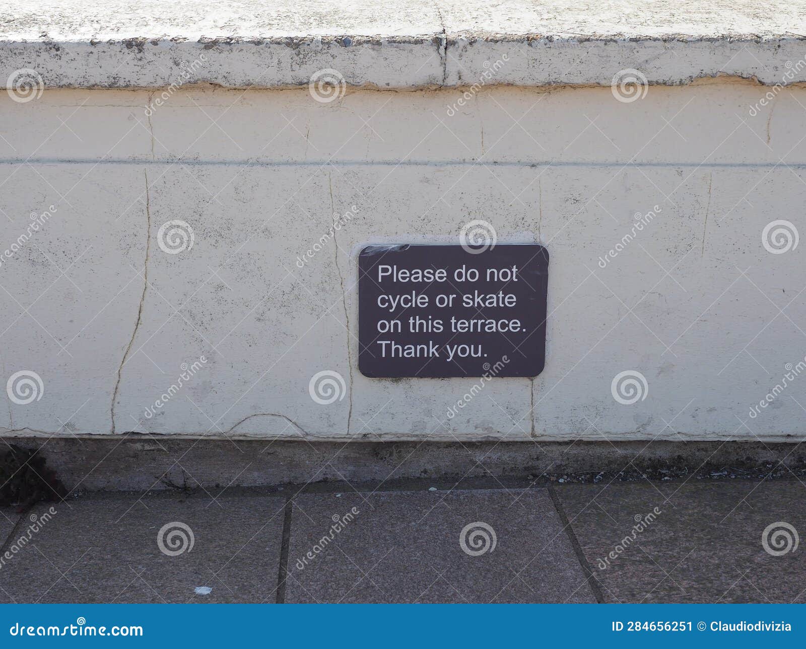 Do not cycle or skate sign stock image. Image of terrace - 284656251