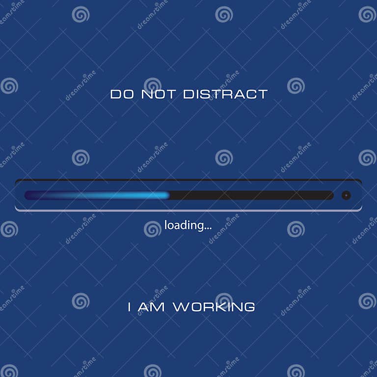 Do not distract - I work stock vector. Illustration of progress - 111414814