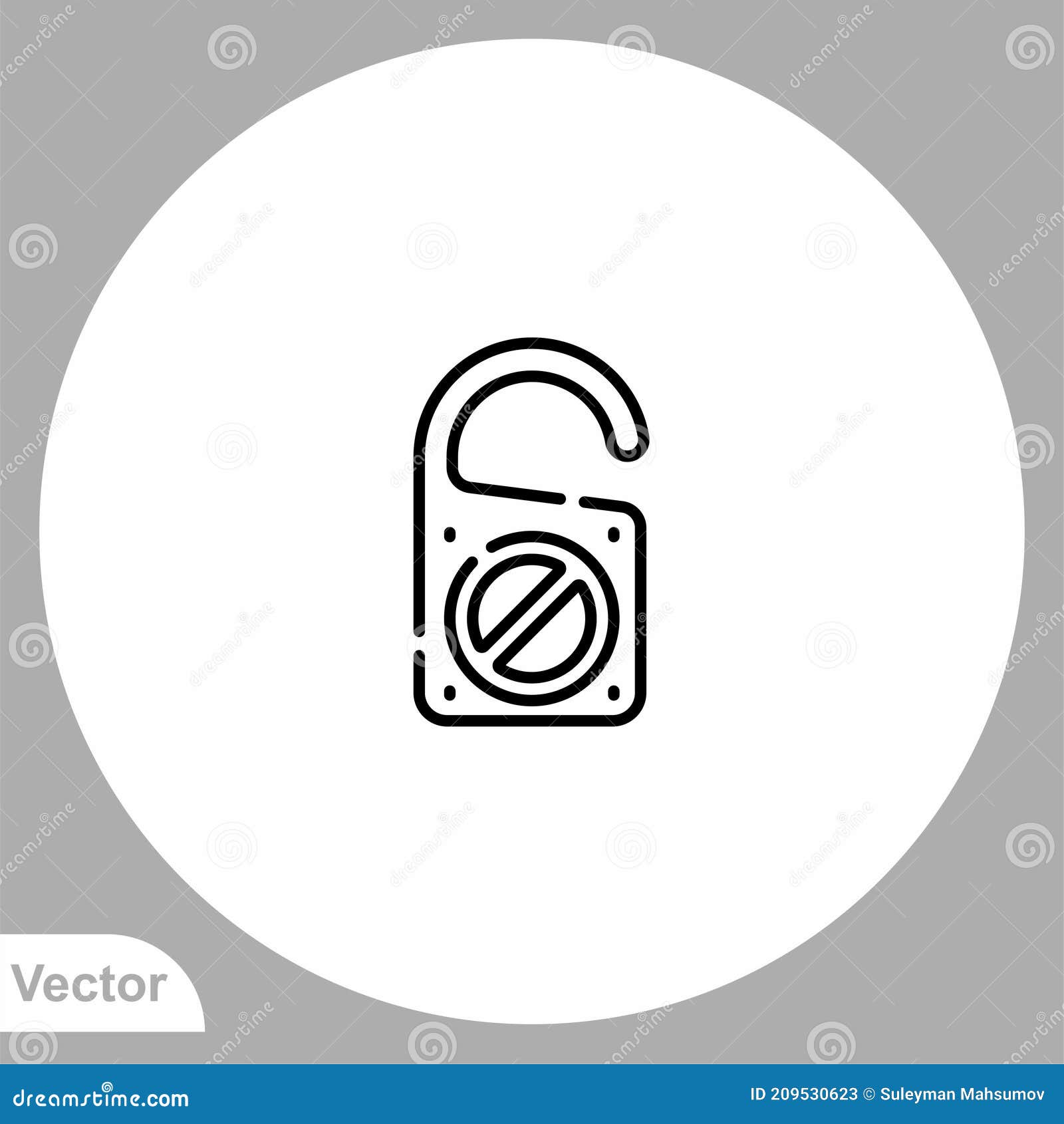 Do Not Distribution Vector Icon Sign Symbol Stock Illustration ...